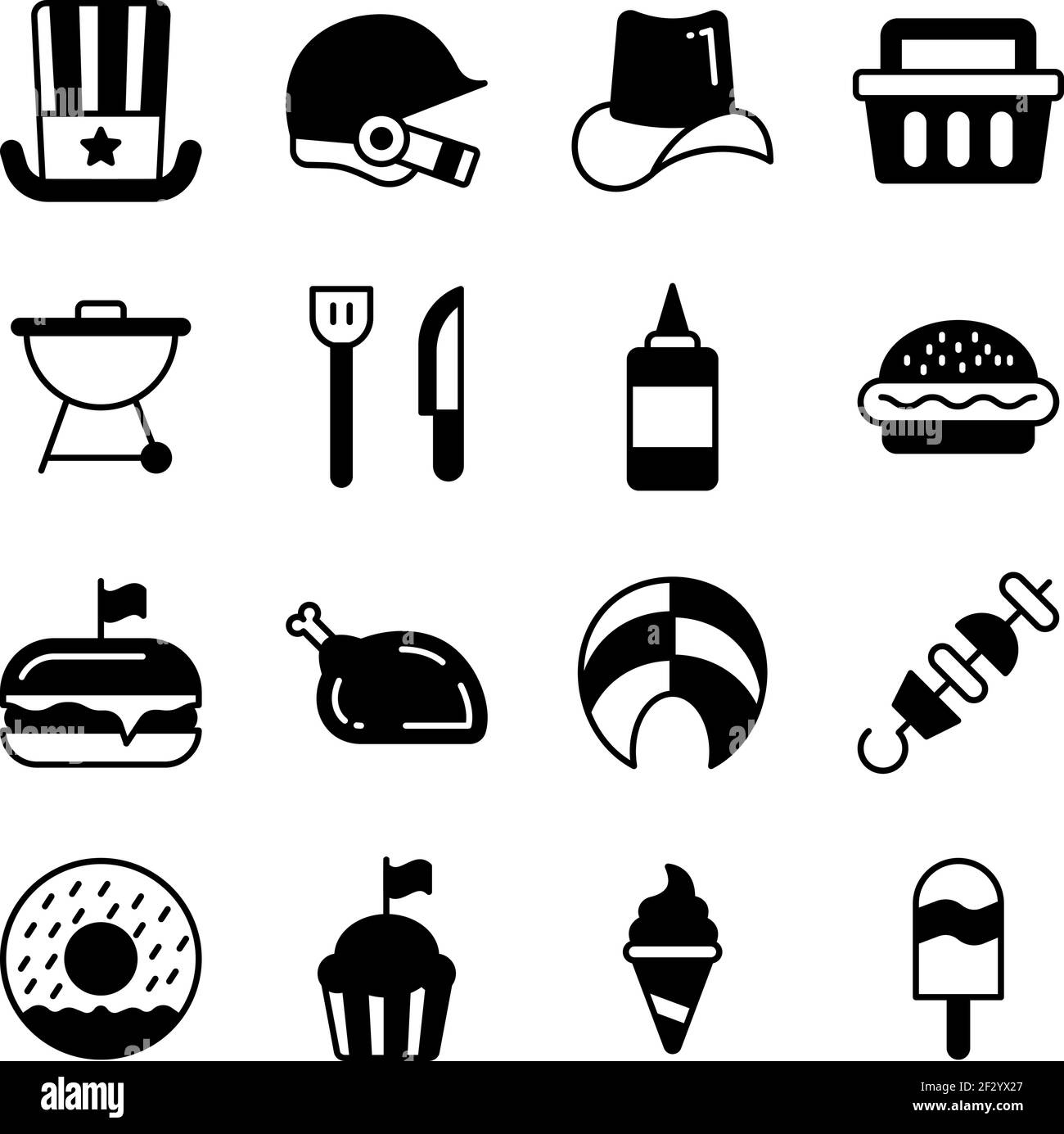 Pack of Independence Day Solid Icons Stock Vector Image & Art - Alamy