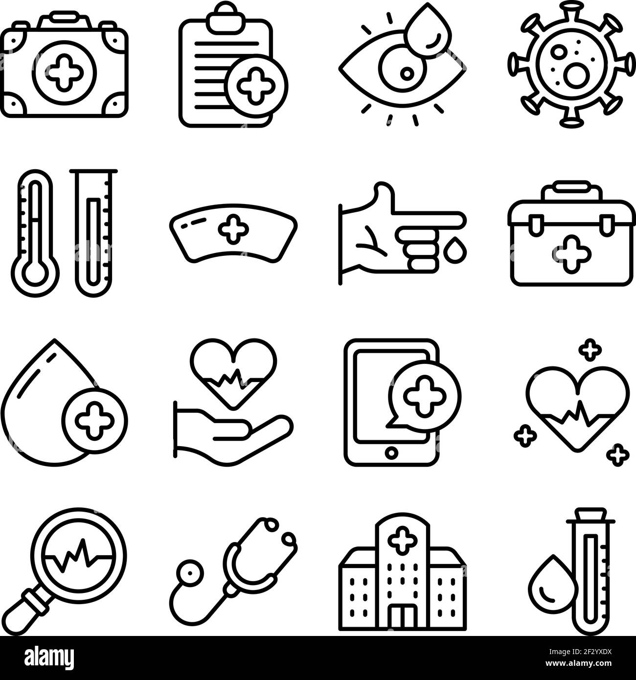 Pack of Medical Linear Icons Stock Vector Image & Art - Alamy