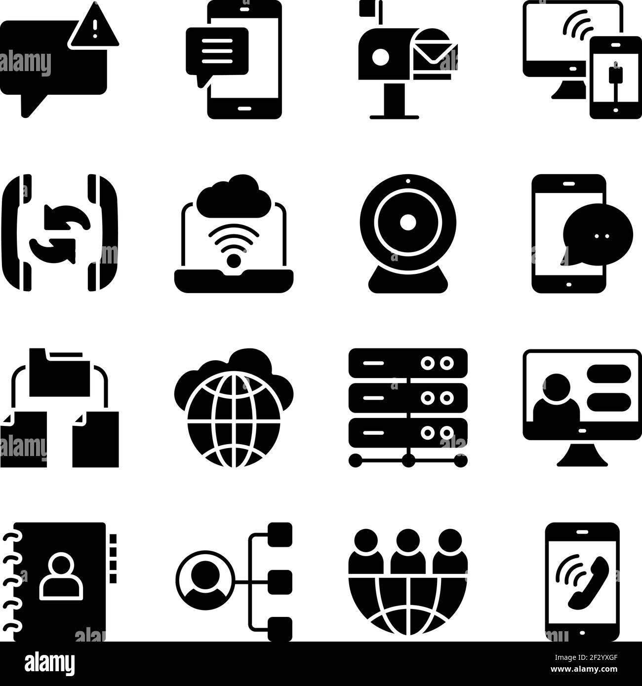 Group icons solid Black and White Stock Photos & Images - Alamy
