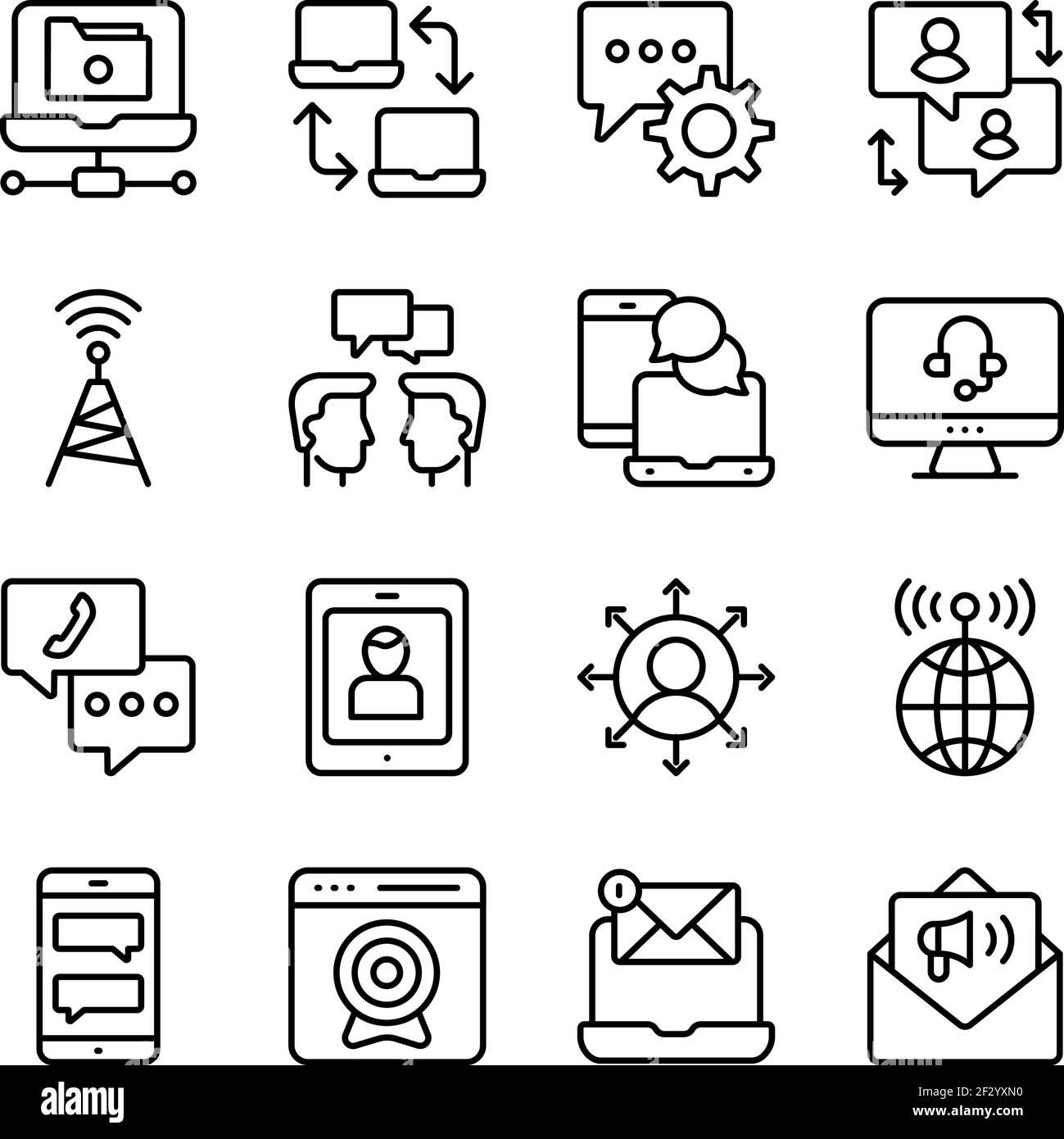 Pack of Data and Networking Linear Icons Stock Vector Image & Art - Alamy