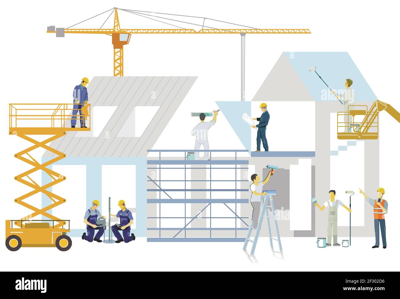 Male construction worker on Stock Vector Images - Alamy