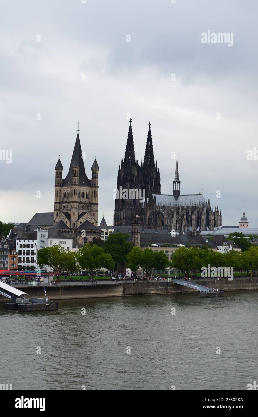 view of Cologne, old and modern architecture Stock Photo - Alamy