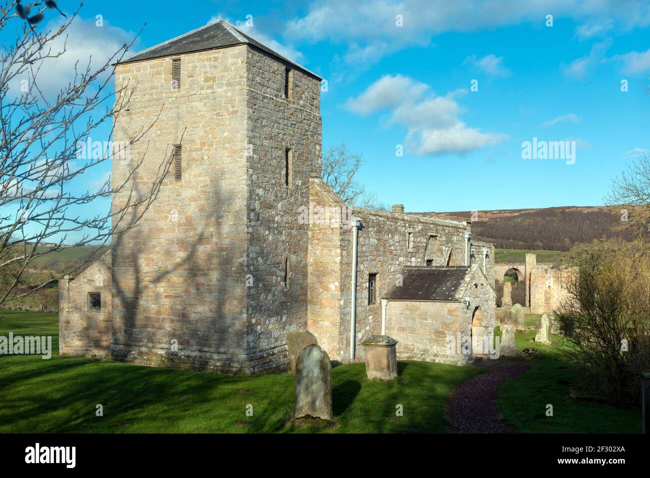 St John the Baptist church in Edlingham Stock Photo - Alamy