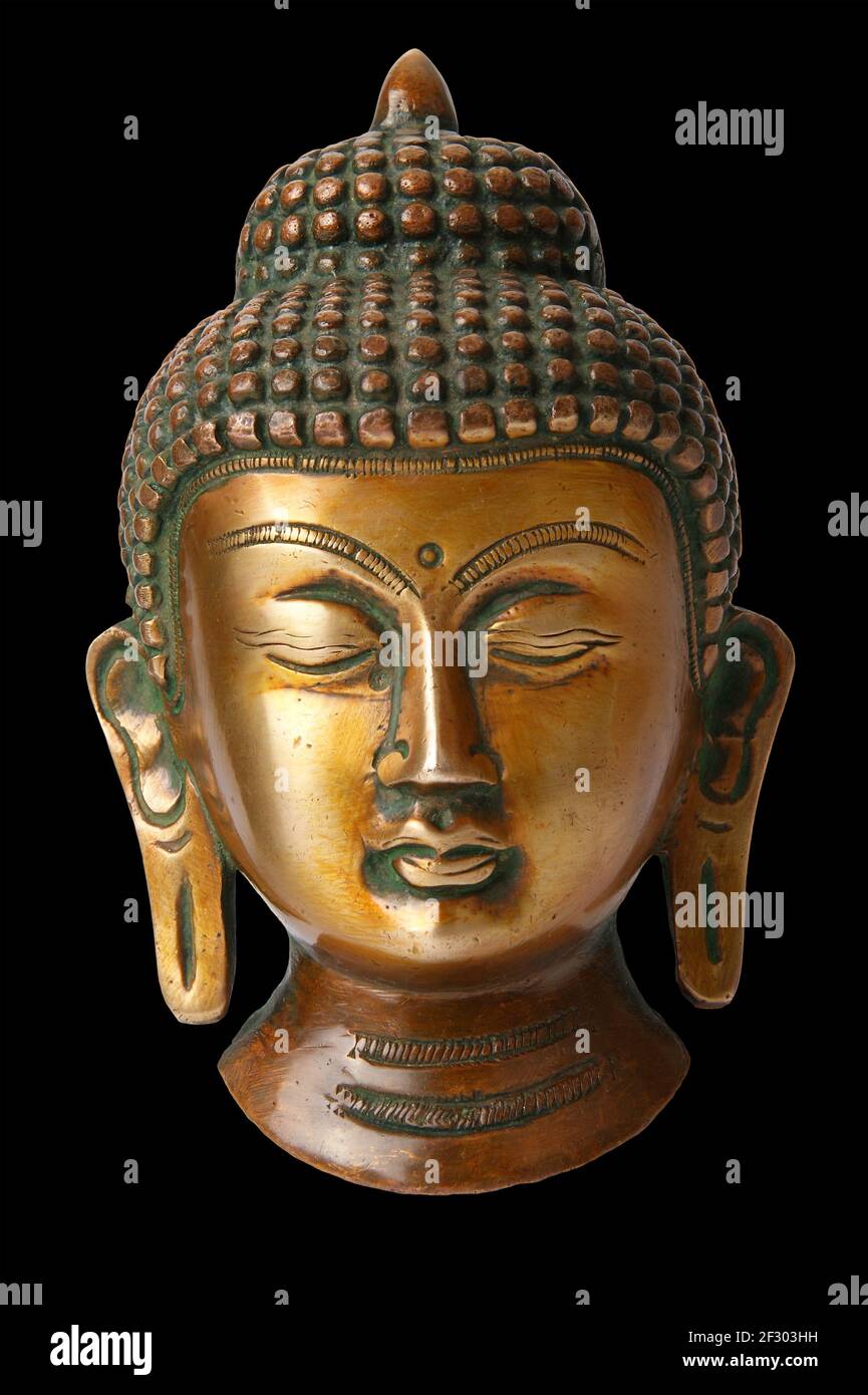 Buddha statue on a white background Stock Photo - Alamy