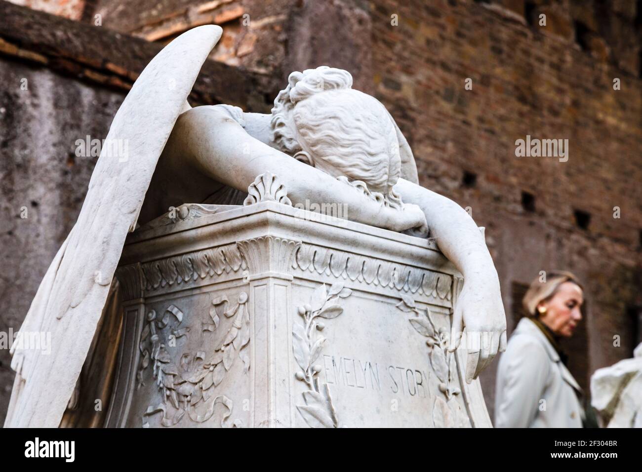 The Angel of Grief on the tomb of Evelyn Story and William Westmore ...