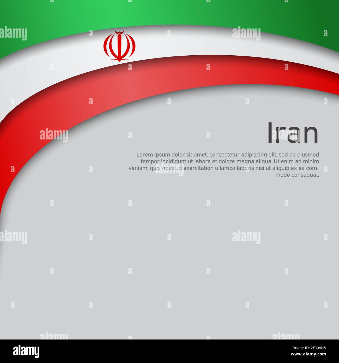 Abstract waving iran flag. Iranian state patriotic banner, flyer ...