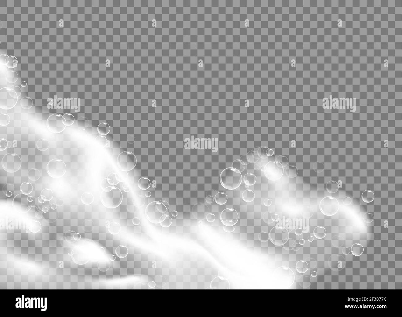 Realistic background with Soap foam. Bath laundry white bubbles ...