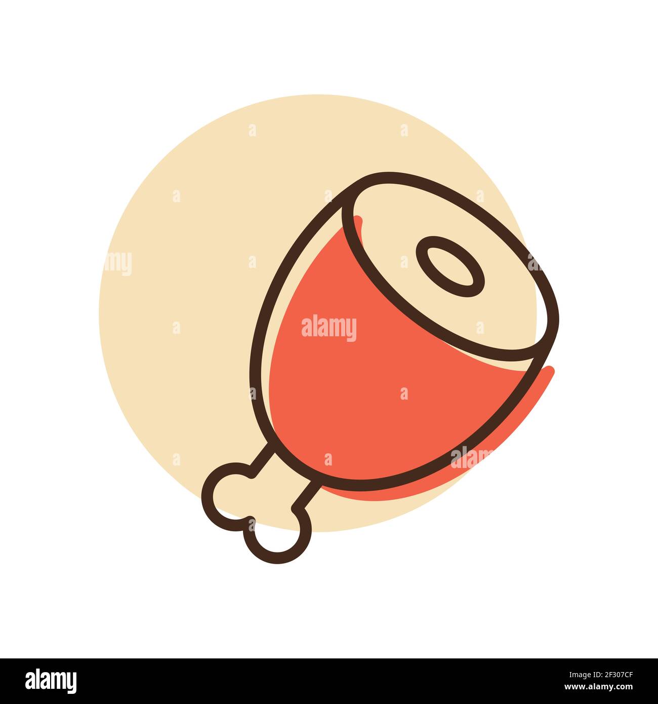 Meat leg icon. Farm animal sign. Graph symbol for your web site design ...