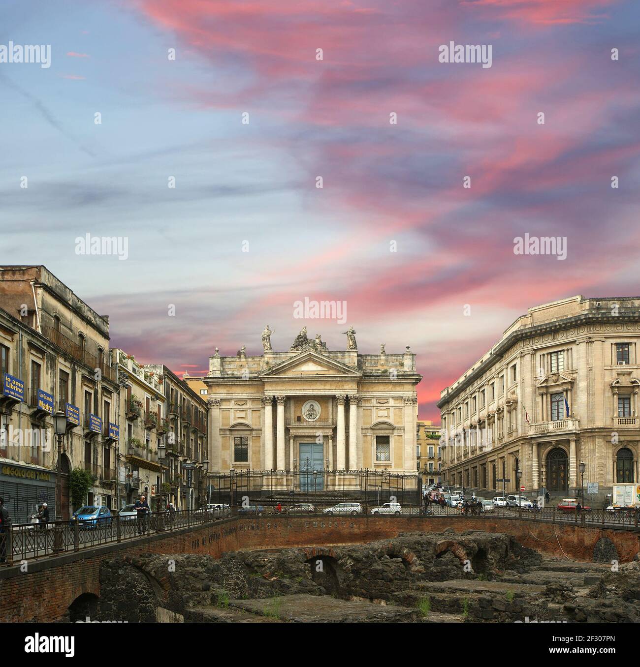 Catania Roman Amphitheatre, Sicily, southern Italy Stock Photo - Alamy