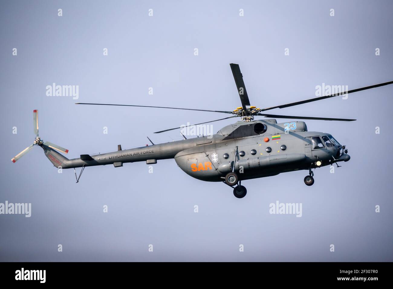 GULBENE, LATVIA. 15th June 2020. Selective focus photo. Lithuanian Air ...