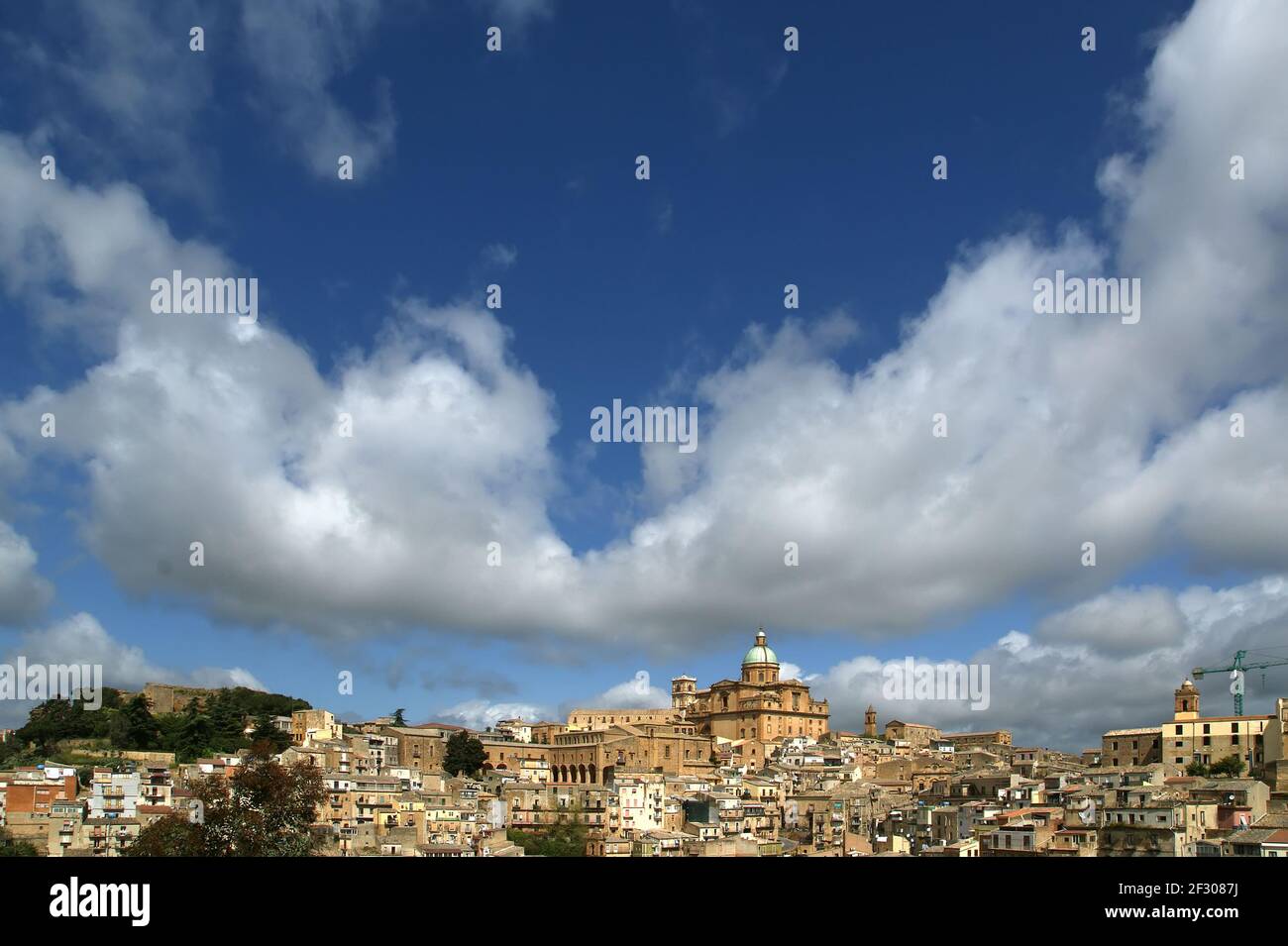 View of a typical ancient city, Sicilia, Agrigento Province Stock Photo ...