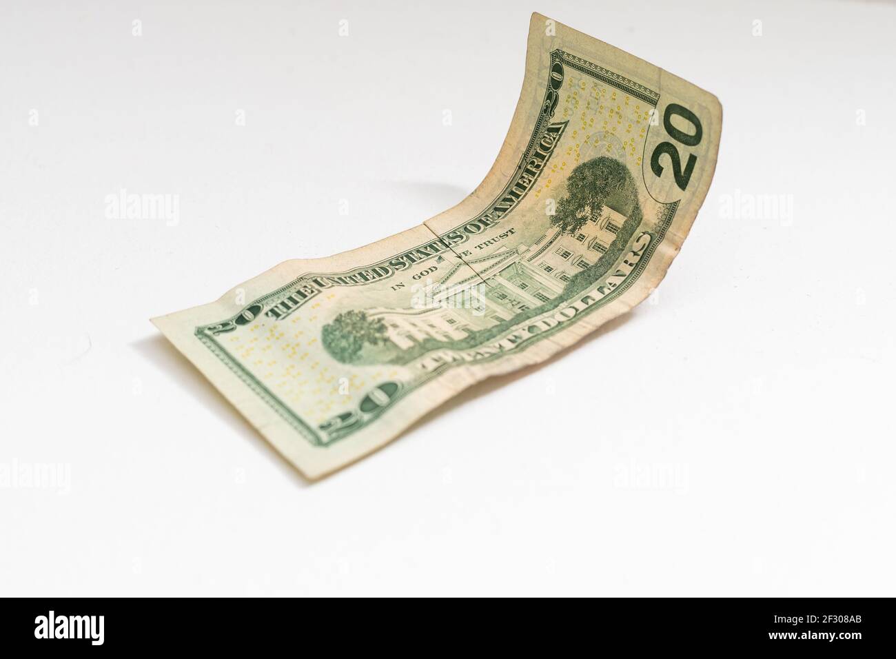 American bank notes isolated on the white background Stock Photo - Alamy