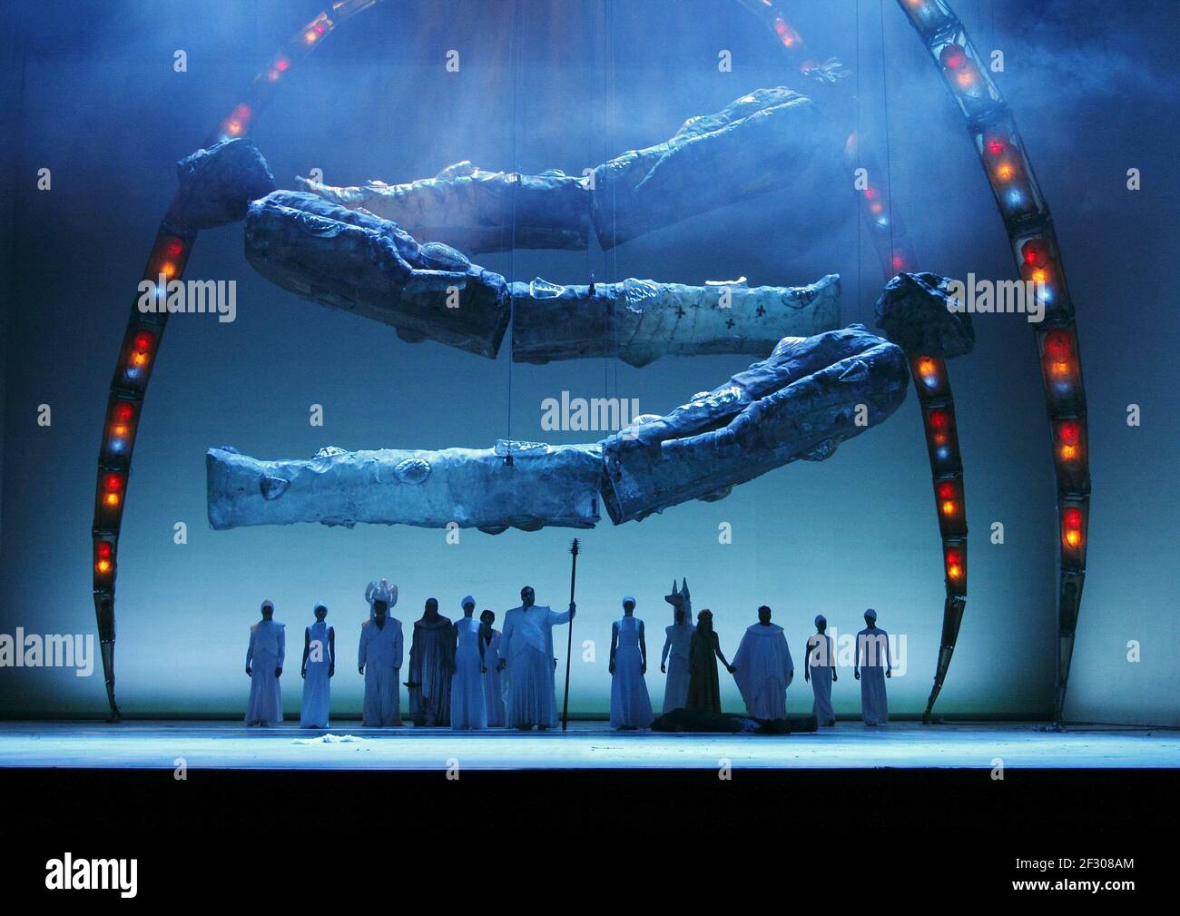 closing moments, the Gods enter Valhalla, centre: Evgeny Nikitin (Wotan ...