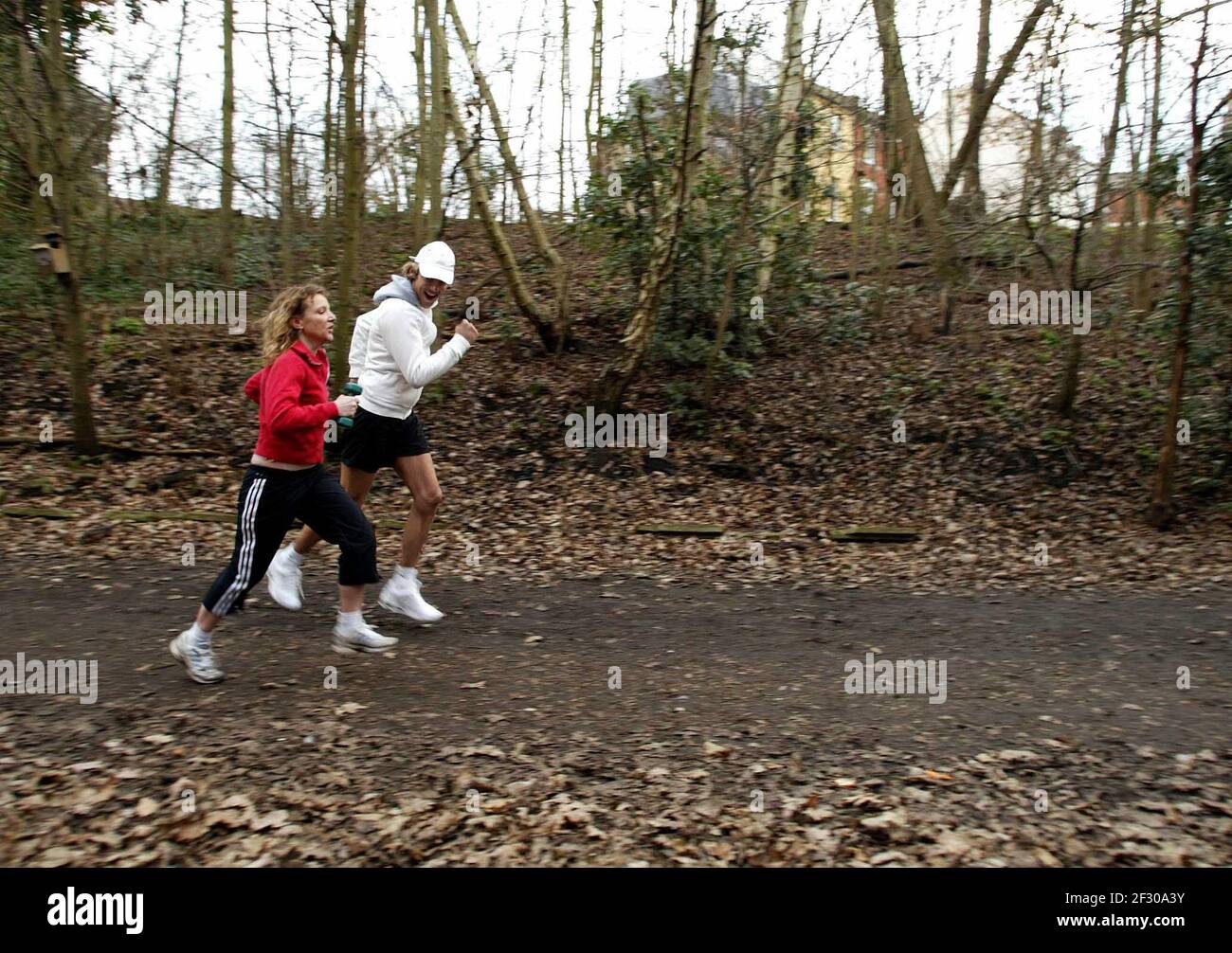 Deborah Ross exercises with her Personal Trainer...pic David Sandison ...