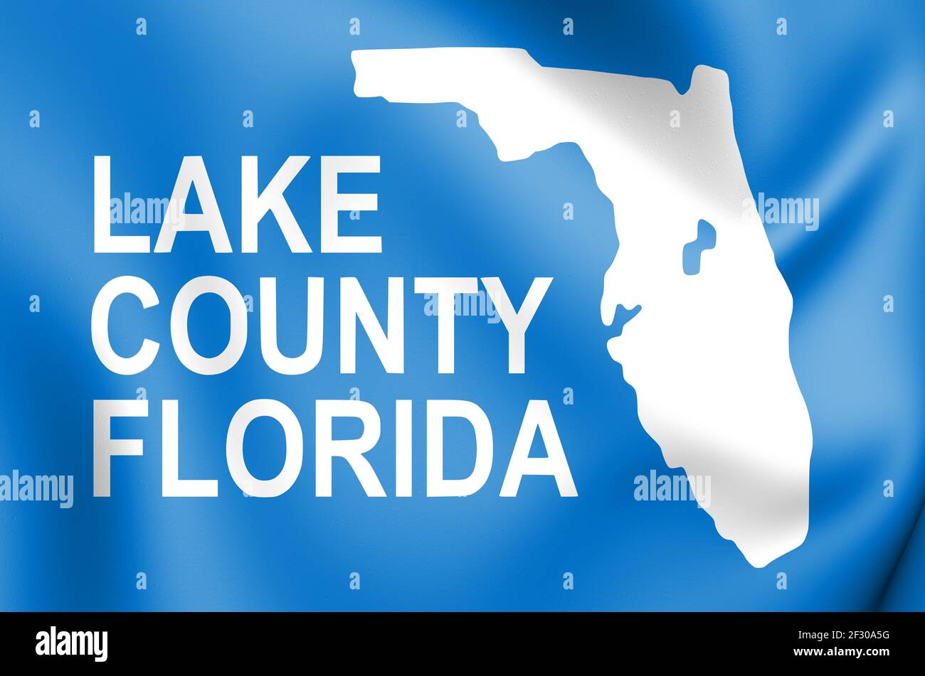 3D Flag of Lake County (Florida), USA. 3D Illustration Stock Photo - Alamy