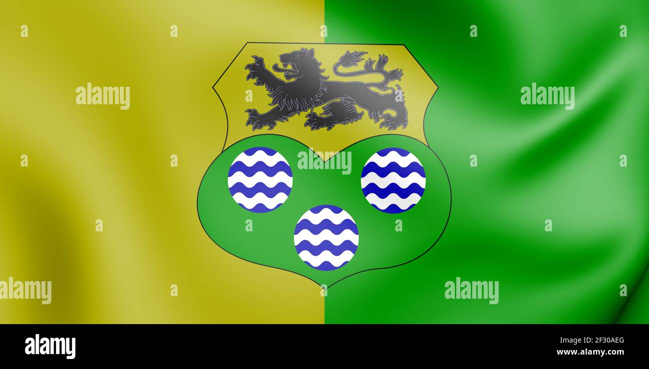 3D Flag of Leitrim county, Ireland. 3D Illustration Stock Photo - Alamy