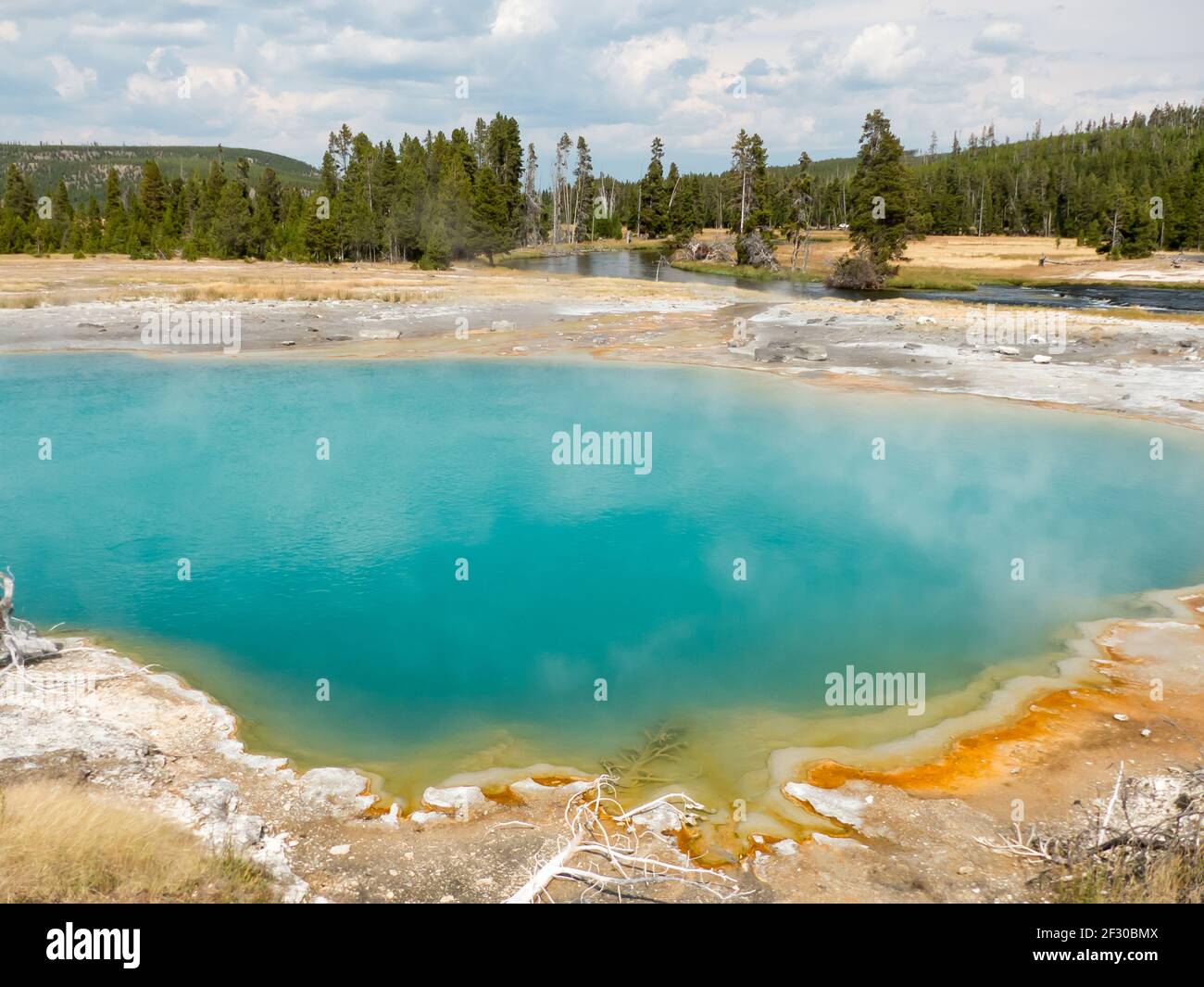 Yellowstone National Park: the Biscuit Basin Stock Photo - Alamy