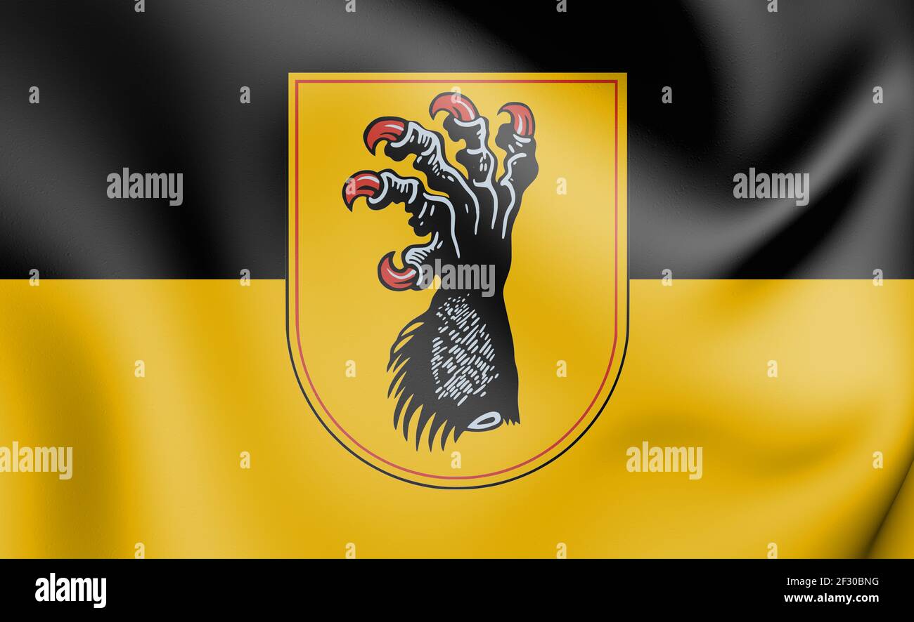 3D Flag of Syke (Lower Saxony), Germany. 3D Illustration Stock Photo ...