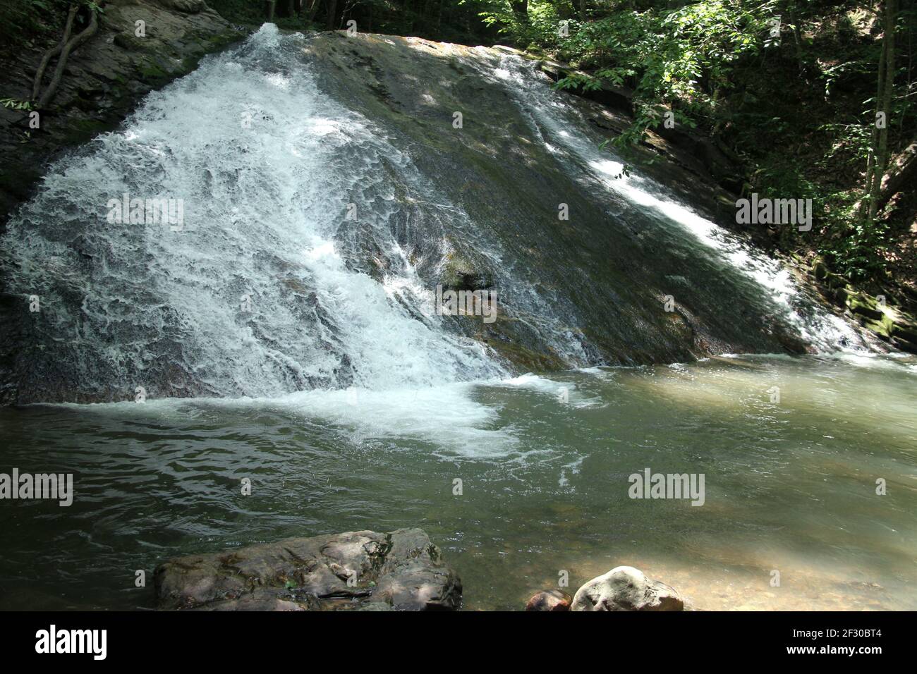 Jefferson National Forest, VA, USA. The Roaring Run Falls, a natural ...