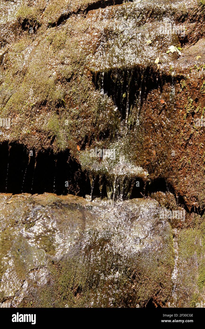 Fresh water pouring out over rocks in Virginia's Blue Ridge Mountains ...