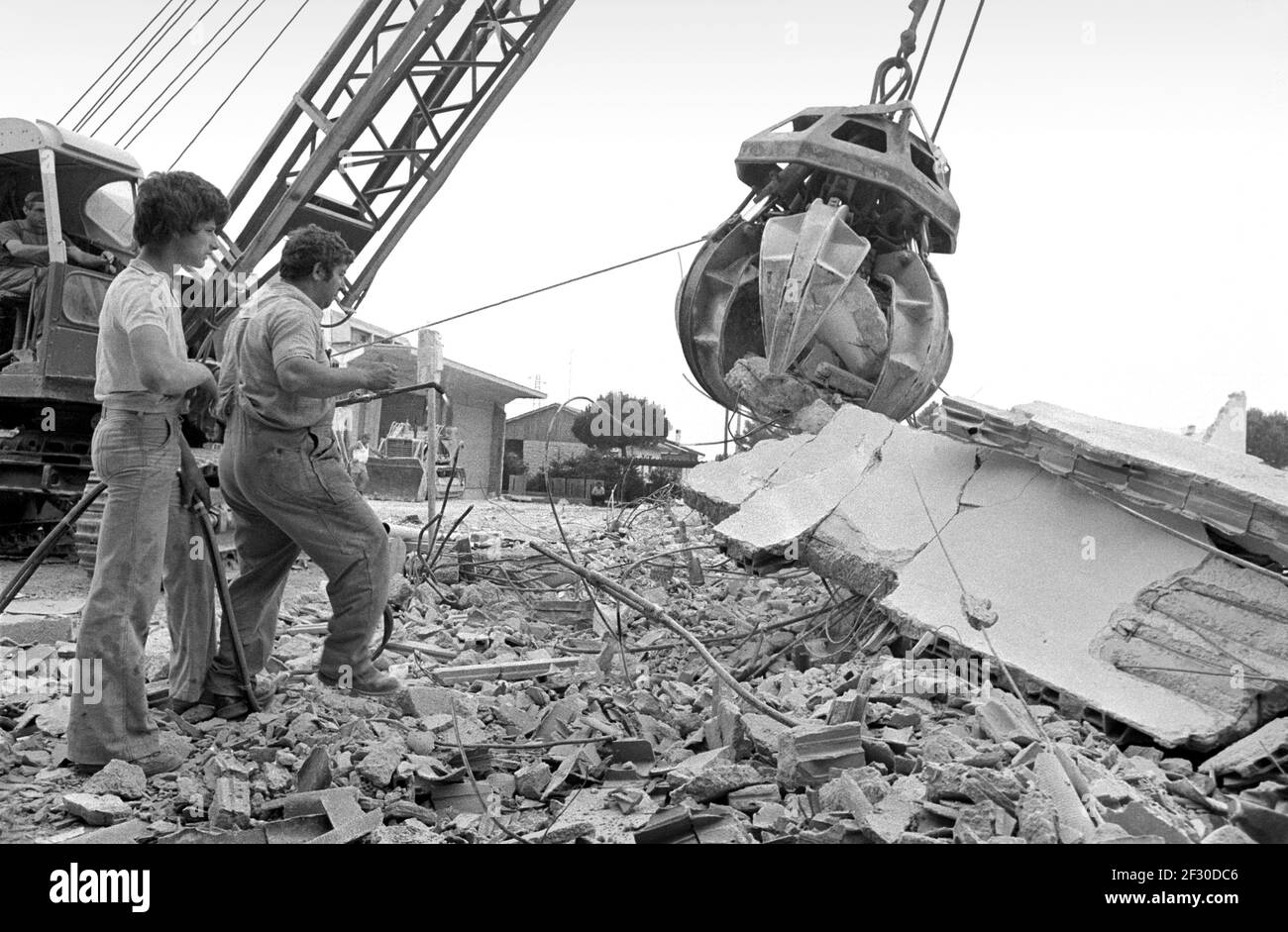Friuli (Northern Italy), two months after the earthquake of May 1976 ...