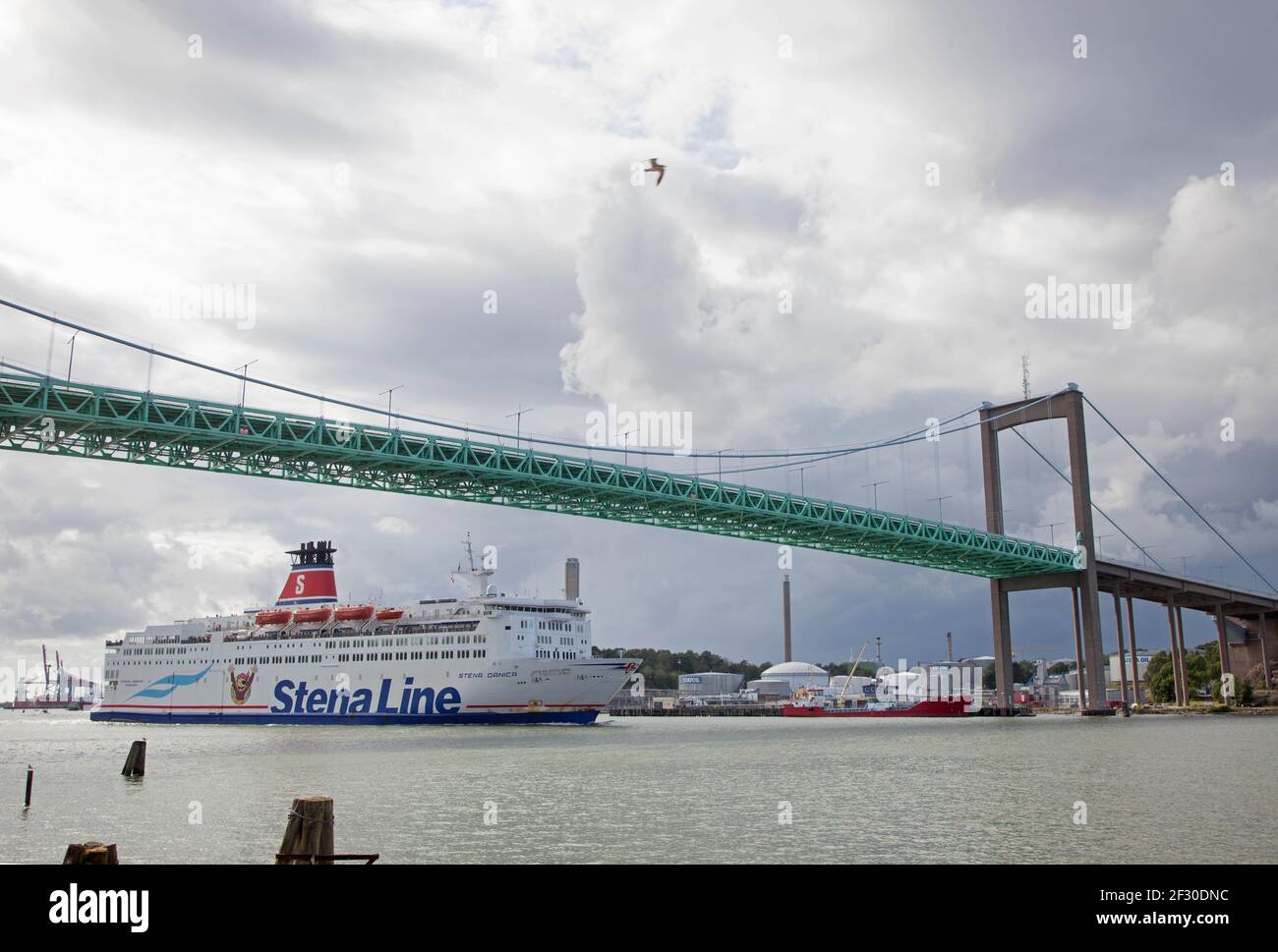 Stena Line's ferry "Stena Danica" on its way into Gothenburg under the ...
