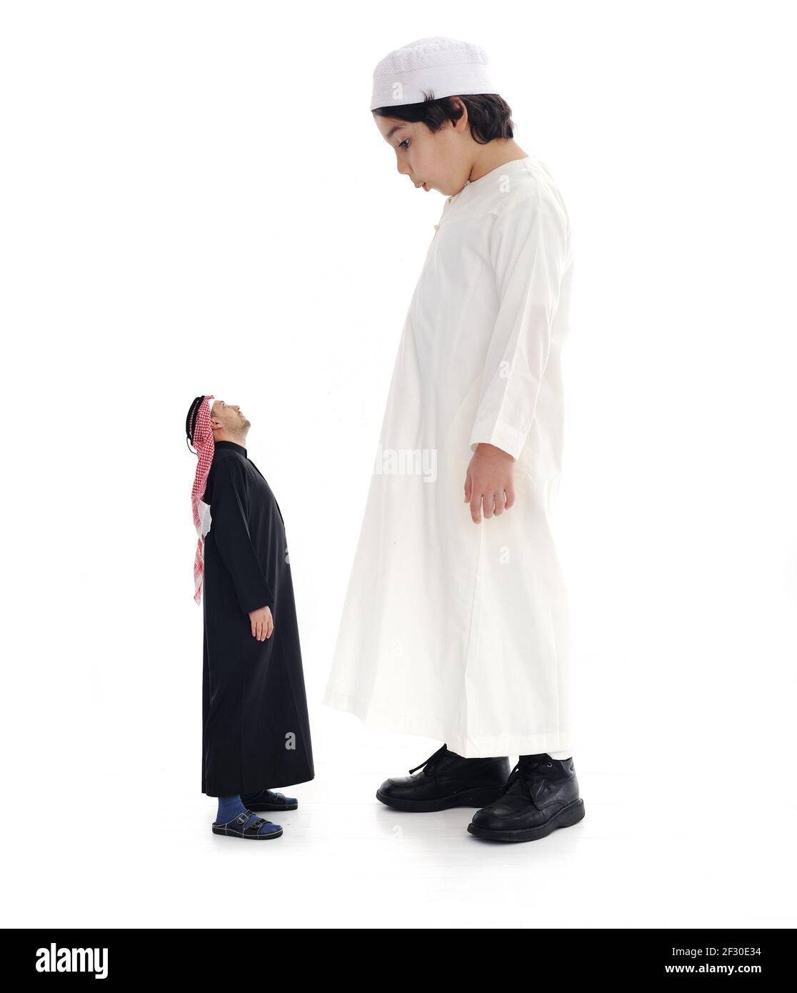 Arabic big and small, adult and child Stock Photo - Alamy