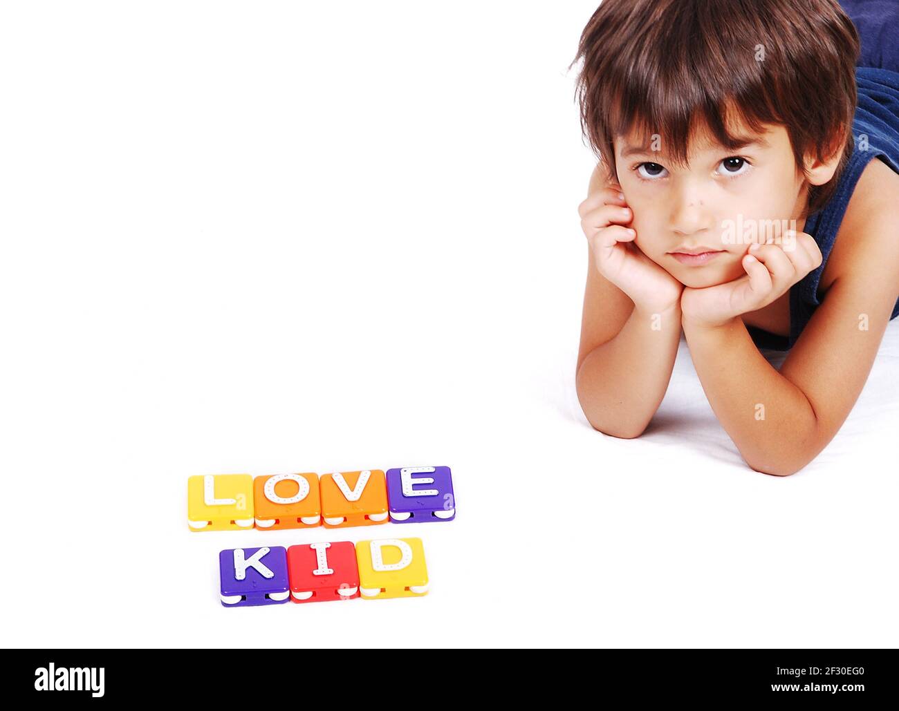 Children playing and learning in isolated background Stock Photo - Alamy