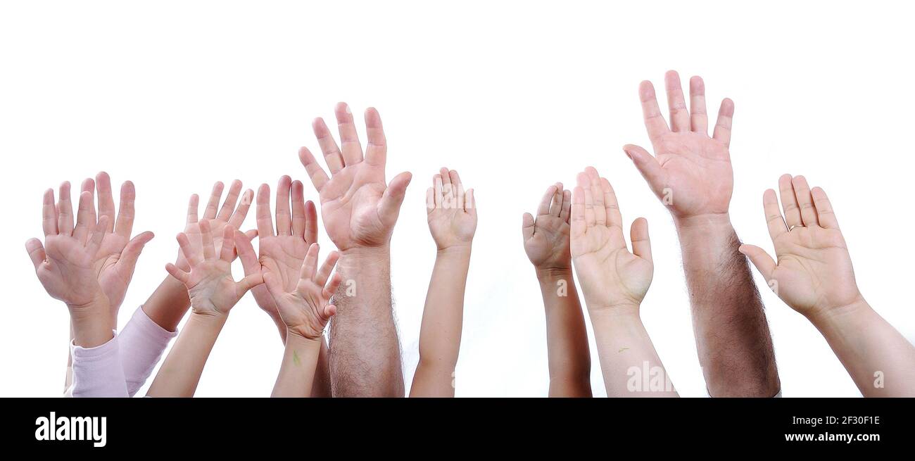 Lifted crowd hi-res stock photography and images - Alamy