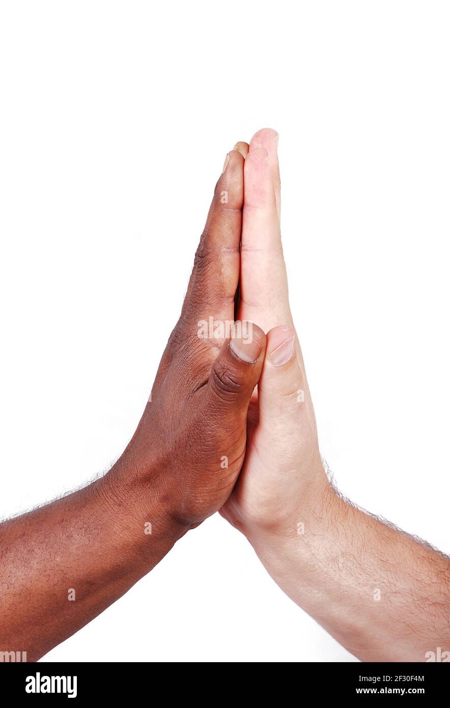Two hands touching Stock Photo - Alamy