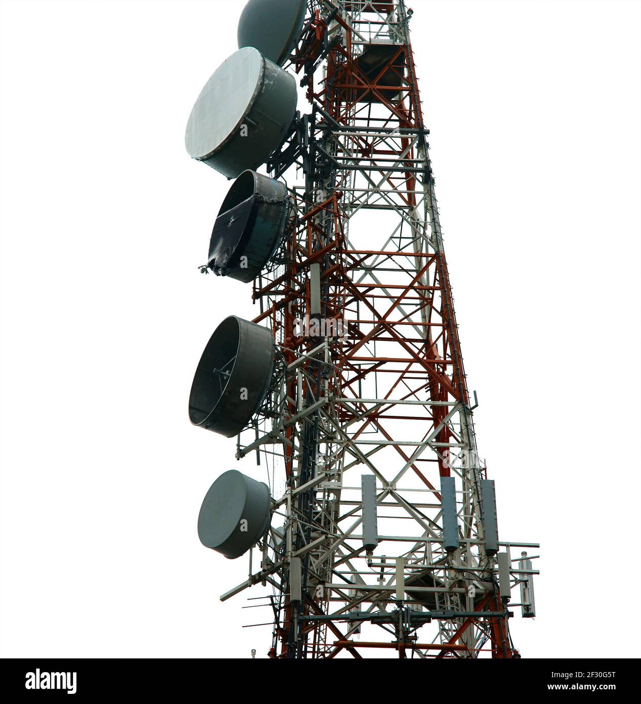 Modern communication tower (transmitter Stock Photo - Alamy