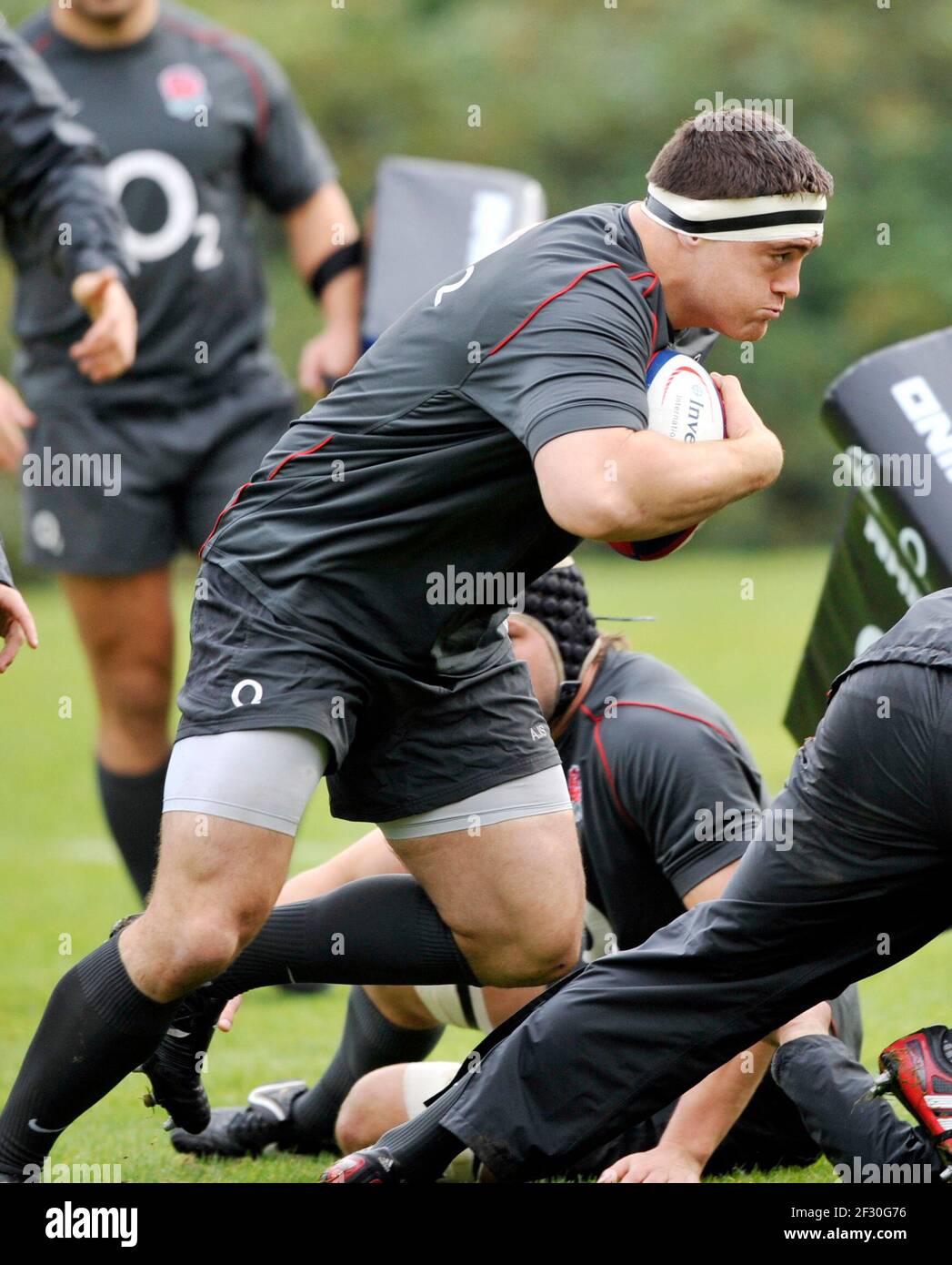 ENGLAND RUGBY TEAM TRAINING AT PENNYHILL PARK HOTEL FOR THEIR MATCH ...