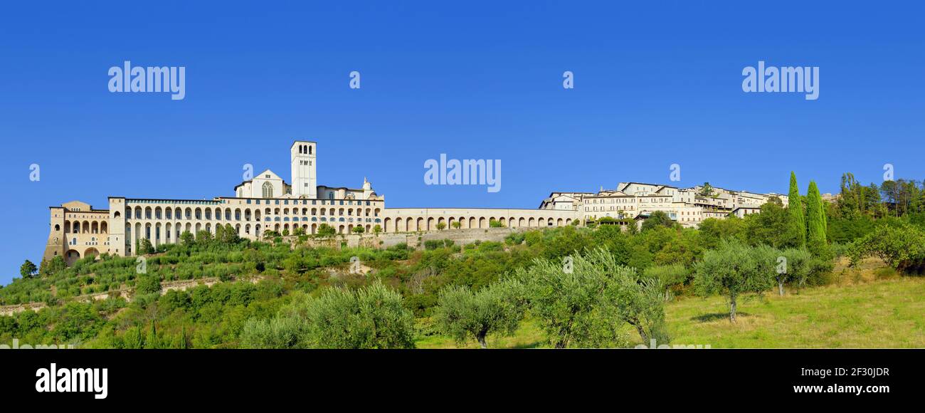 Beautiful panorama of Assisi in Umbria, Italy Stock Photo - Alamy