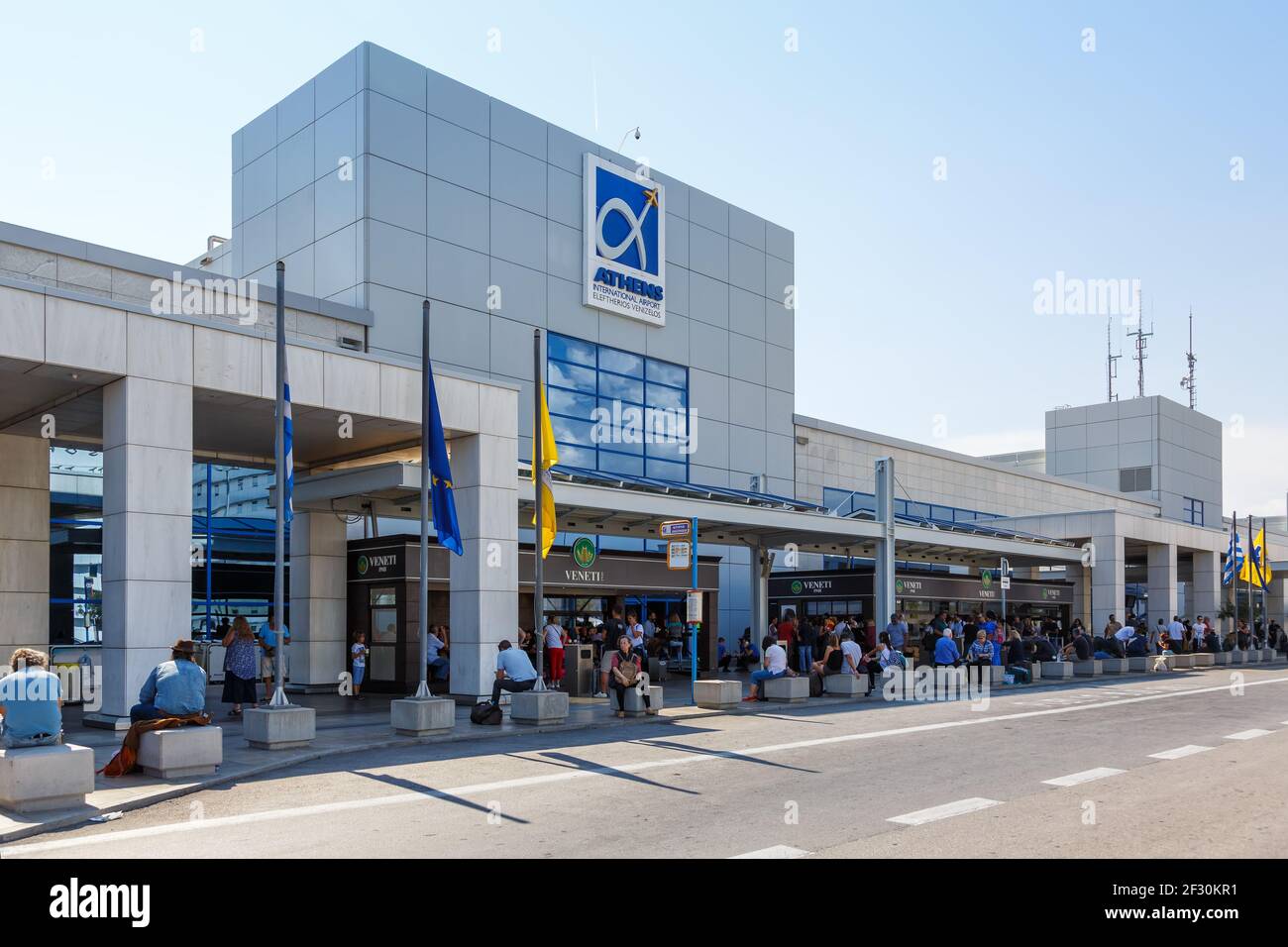 Athens, Greece - September 14, 2018: Terminal building at Athens ...