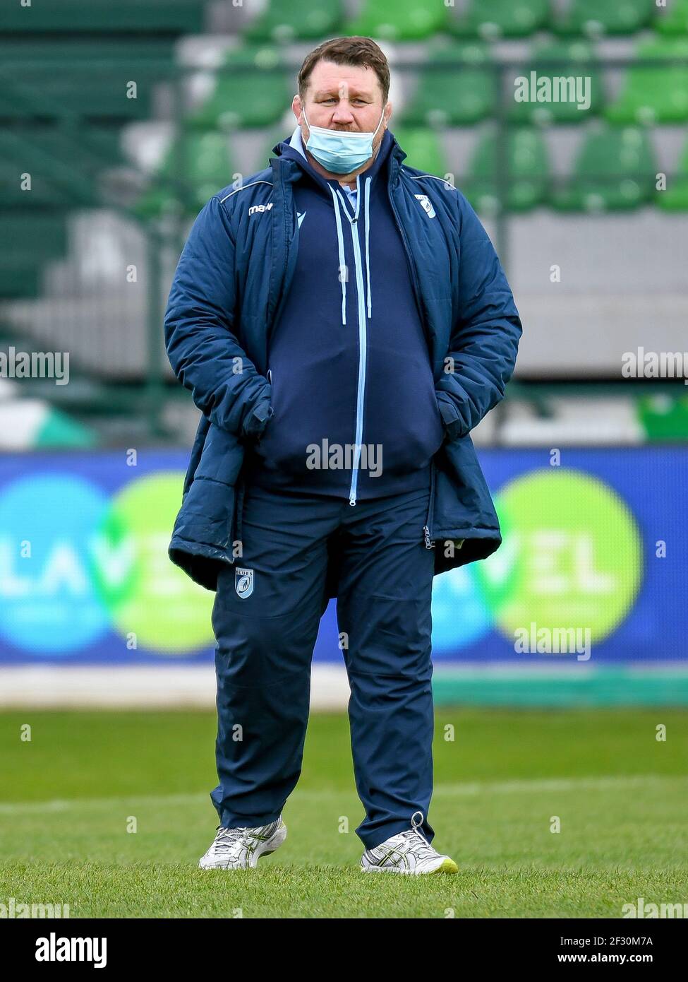 Treviso, Italy. 14th Mar, 2021. Dai Young (Head coach Cardiff Blues ...