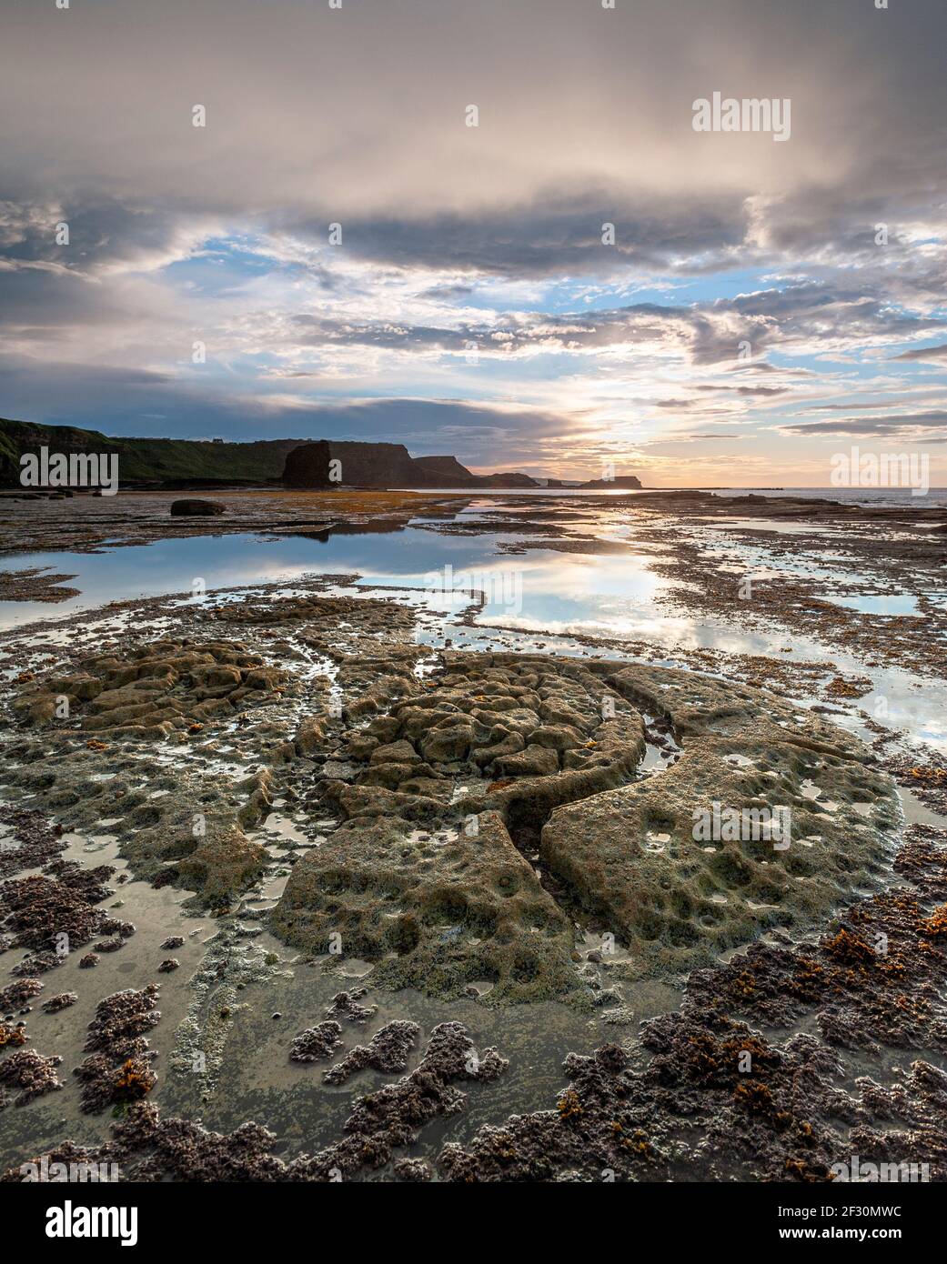Rock formations at Saltwick Bay, Whitby Stock Photo - Alamy