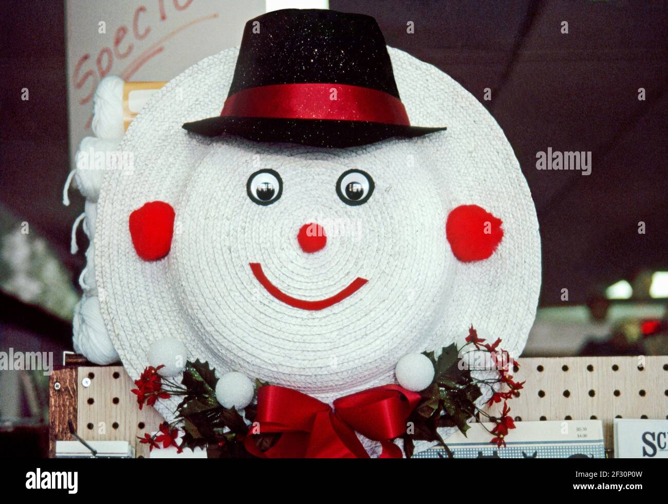 A smiley-face hat on display at the Manatee County Fair, Florida, USA ...