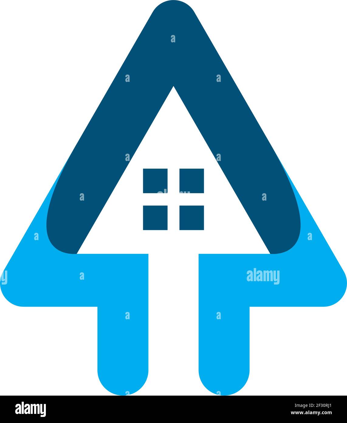 arrow house icon vector concept illustration design Stock Vector Image ...