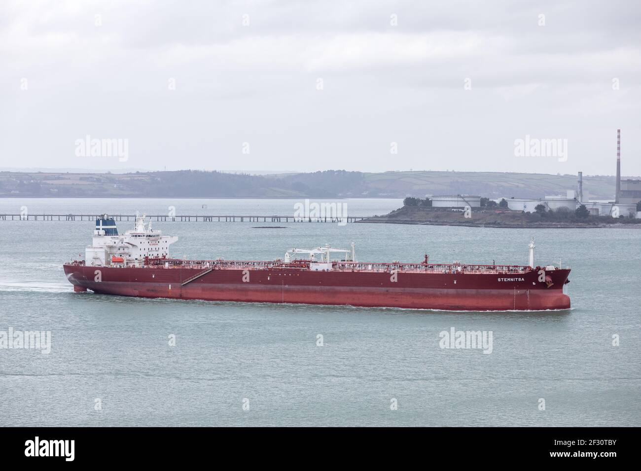 Whitegate, Cork, Ireland. 14th March, 2021. Oil Tanker Stemnitsa ...
