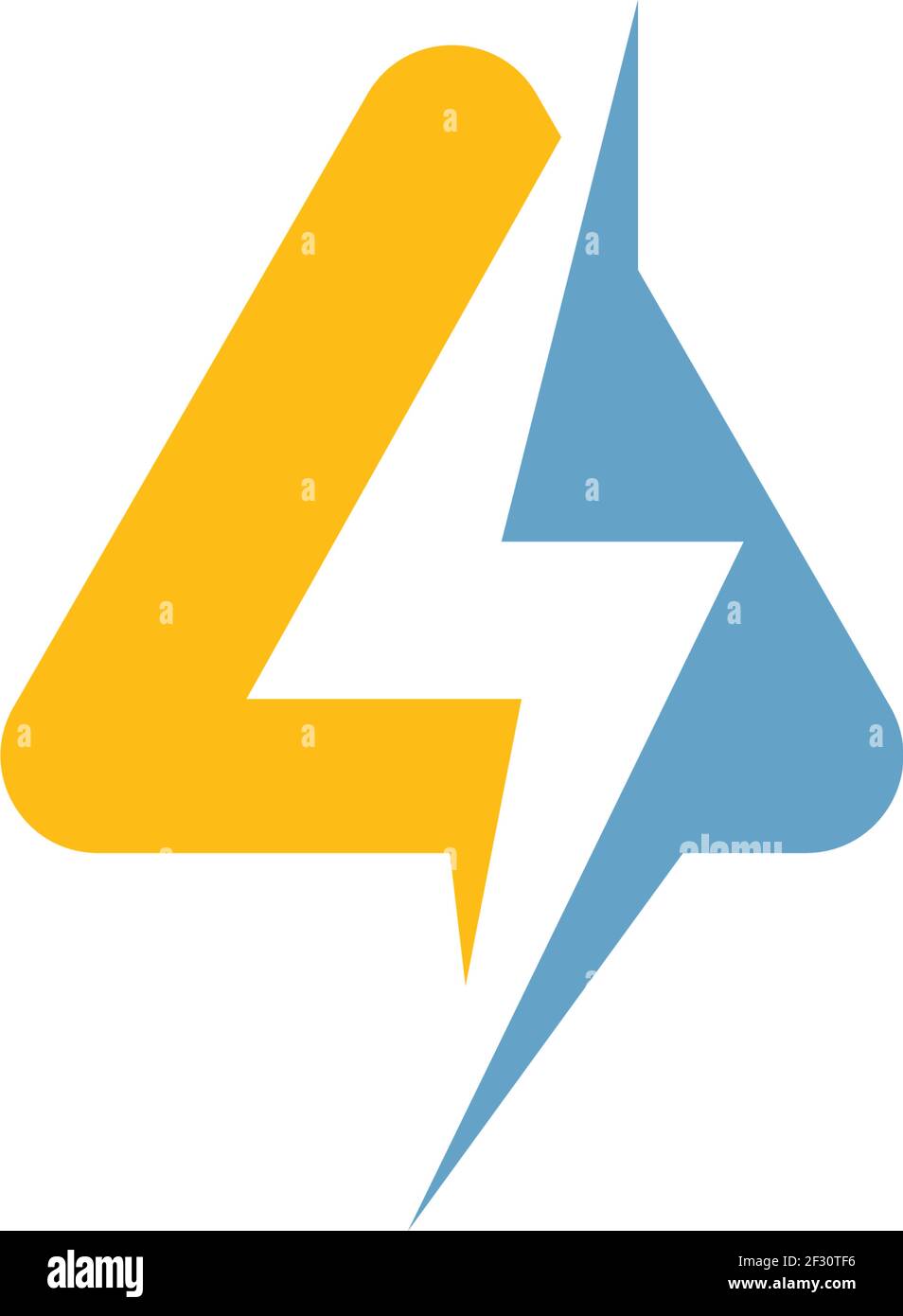 Thunder logo triangle hi-res stock photography and images - Alamy