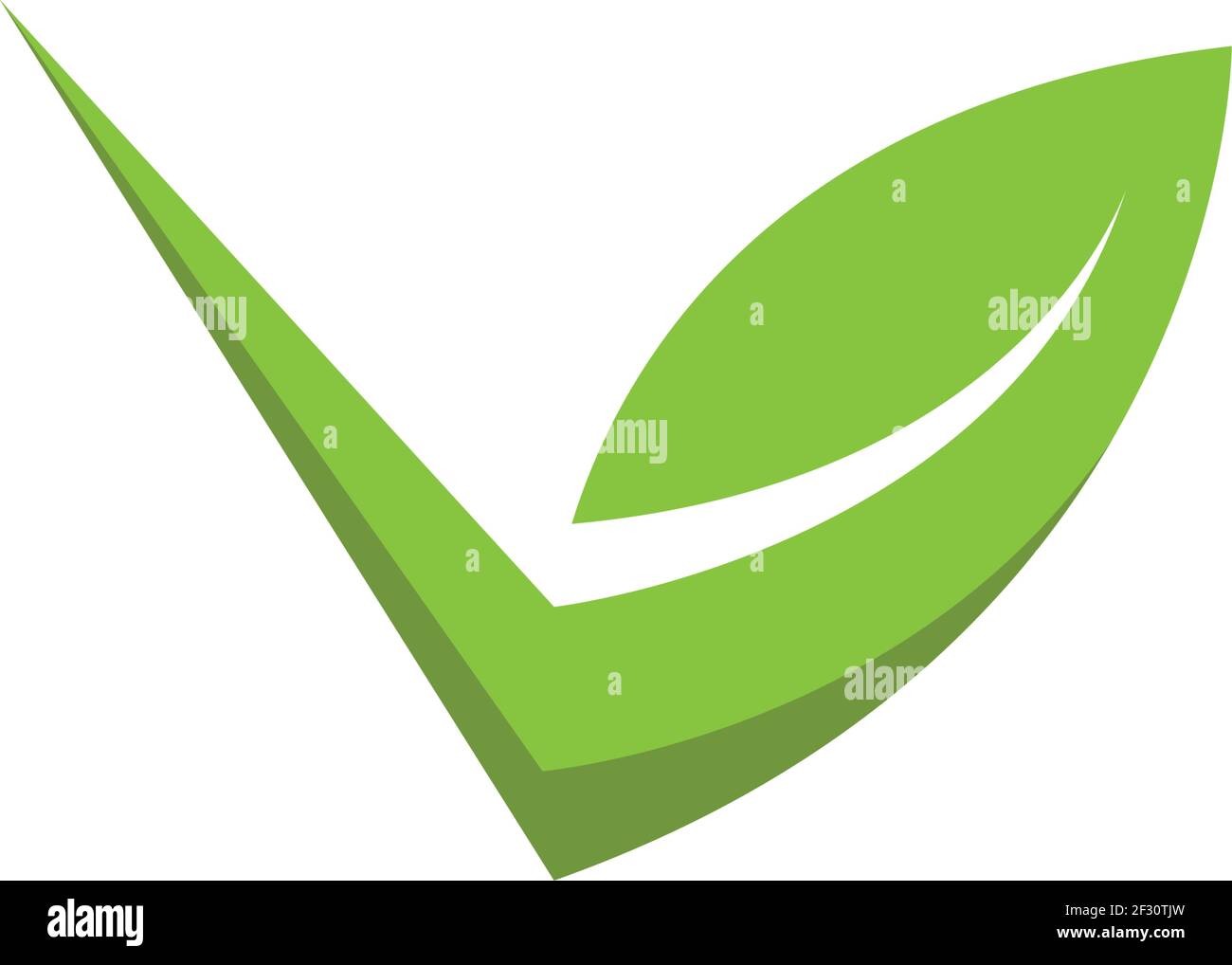 v Letter leaf Icon Design Vector Illustration Stock Vector Image & Art ...