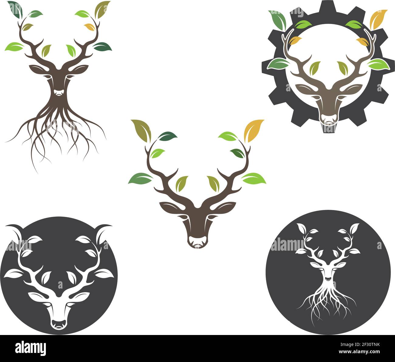 Fallow deer silhouette Cut Out Stock Images & Pictures - Alamy