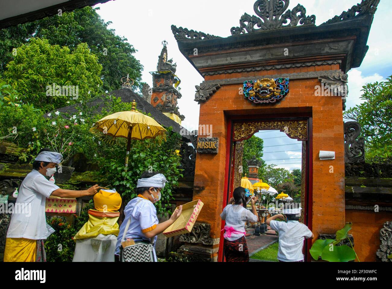 Indonesia Hindus people seen prayer ahead Nyepi day or Silent Day at ...