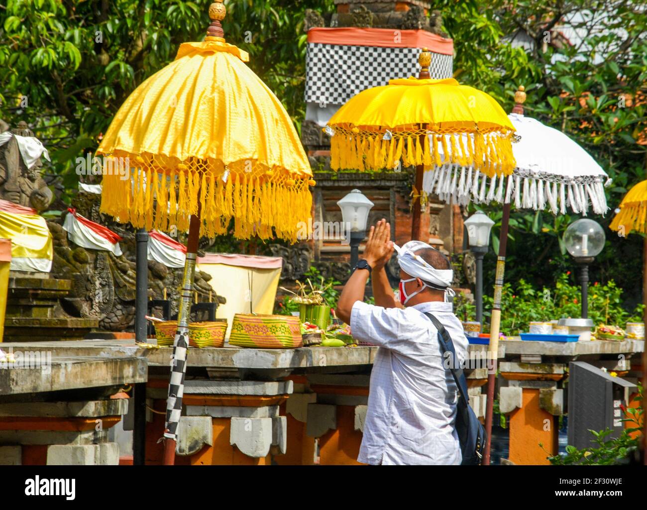 Indonesia Hindus people seen prayer ahead Nyepi day or Silent Day at ...