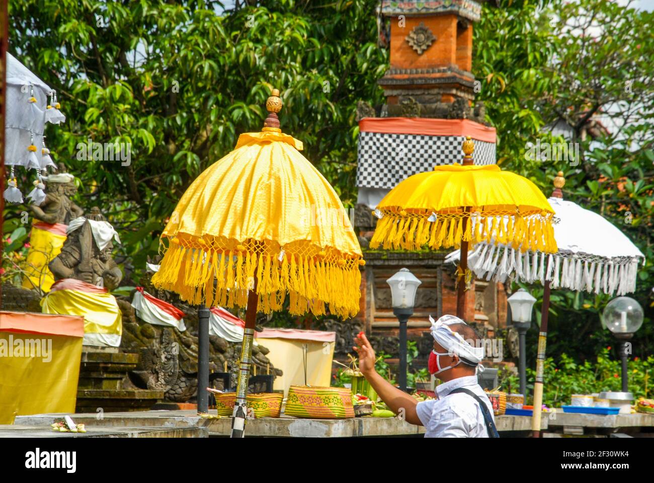 Indonesia Hindus people seen prayer ahead Nyepi day or Silent Day at ...