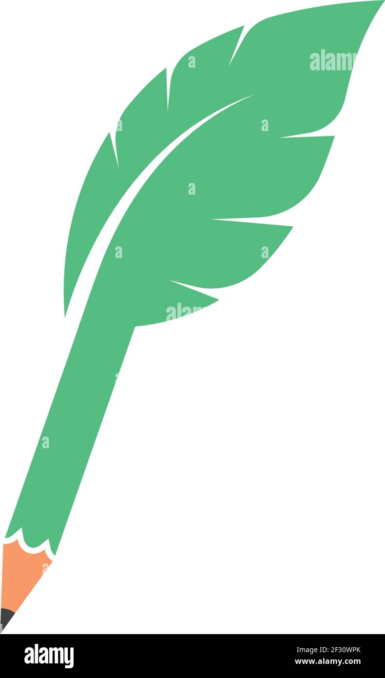 pencil leaf vector icon illustration design Stock Vector Image & Art ...