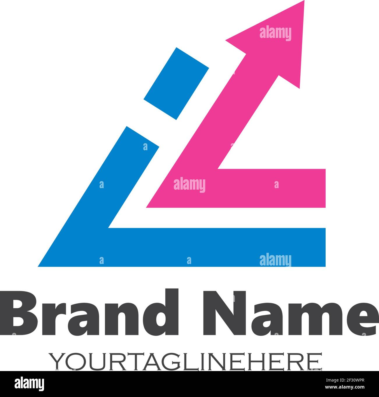 l letter arrow icon business vector design template Stock Vector Image ...