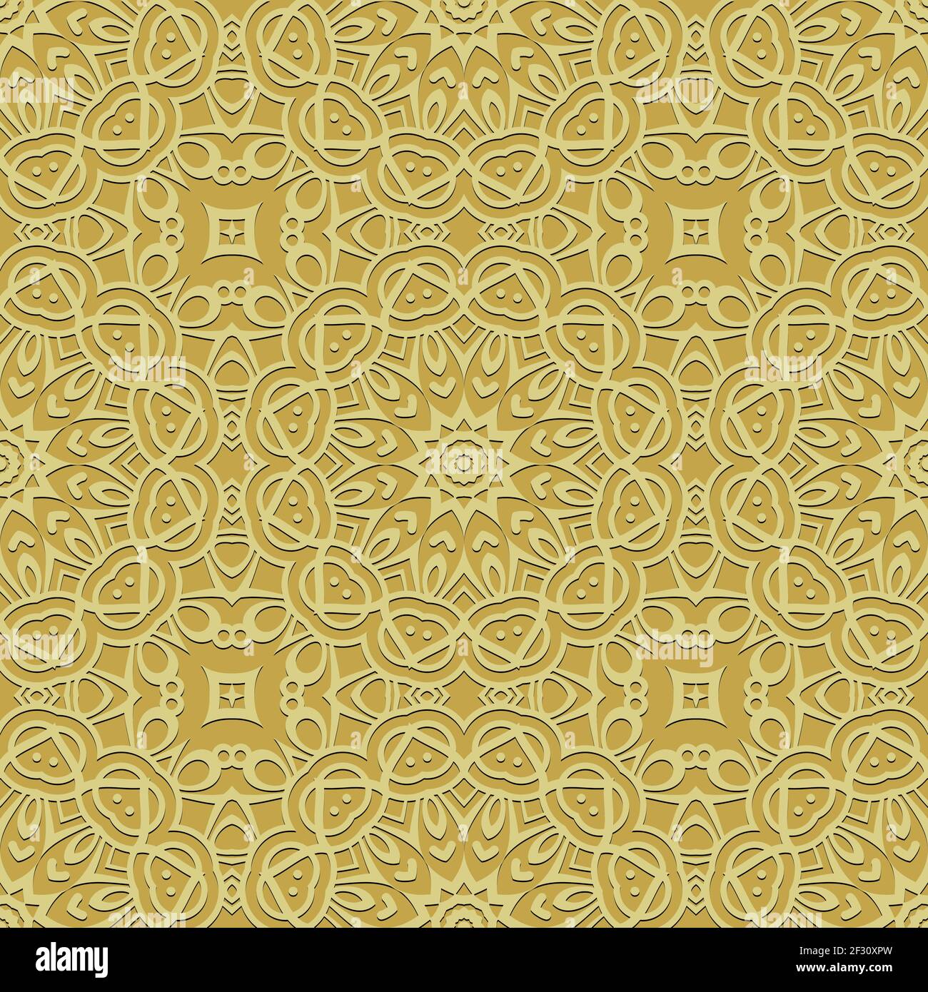 Light Color Seamless Pattern with mandala.Seamless Background design ...