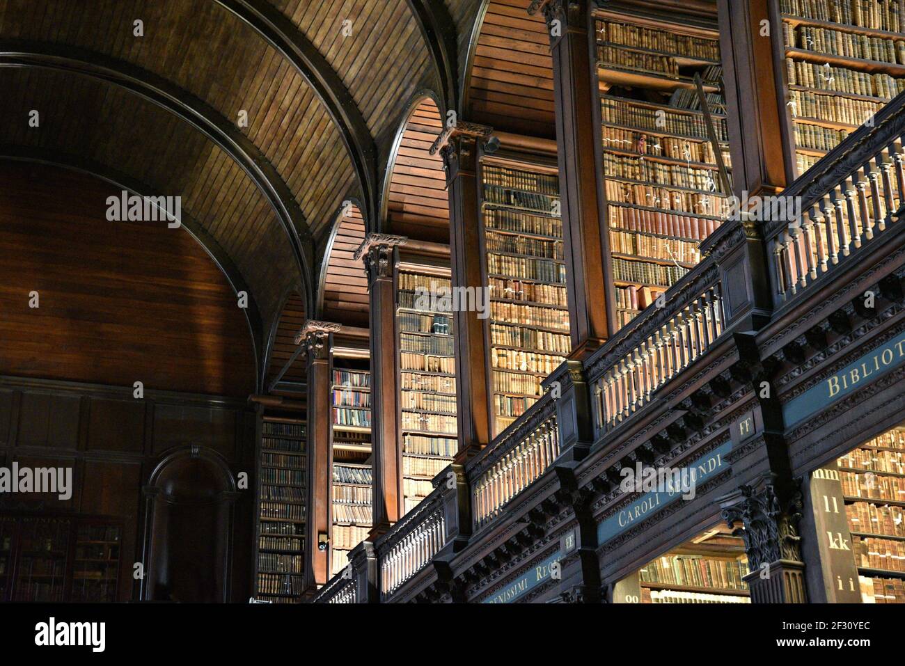 Bookshelves with valuable printed books and manuscripts inside The Long ...