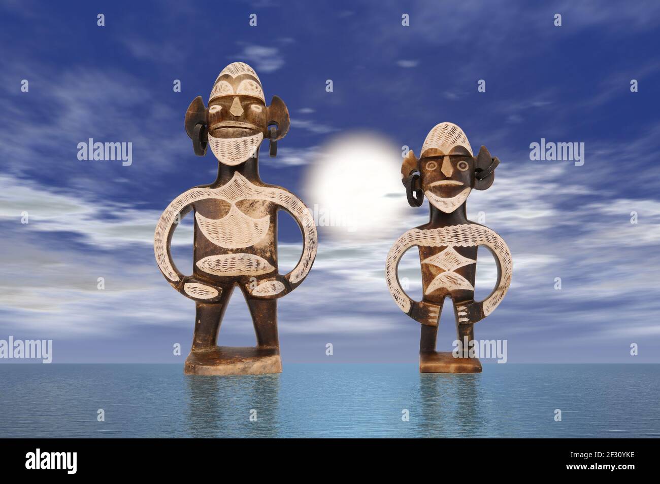 Stone idol - the object of pagan of religious worship Stock Photo - Alamy